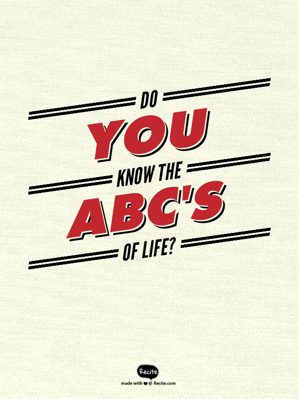 DO YOU KNOW THE ABC’S OF LIFE? | My Freshman Year of Life